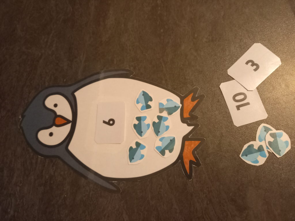 Compter avec les pingouins en maternelle - 1,2,3 petites graines